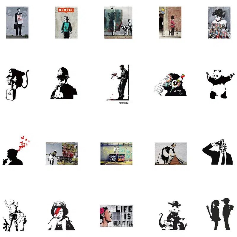 5 Pack Bansky STICKERS randomly Packaged - Etsy