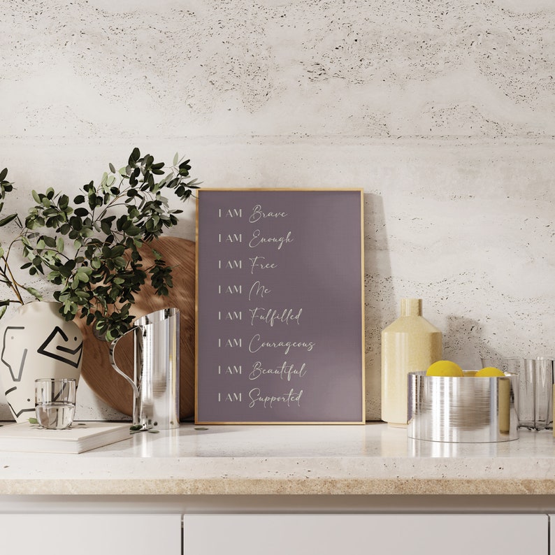 Custom Daily Affirmations Poster, Positive Affirmations Print, Custom ...
