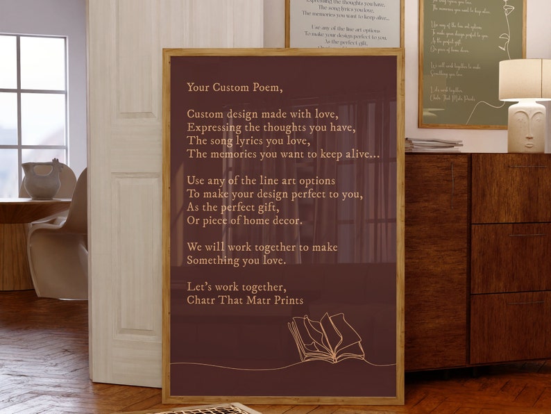 Custom Poem Wall Art Custom Quote Ideal Print Personalised - Etsy
