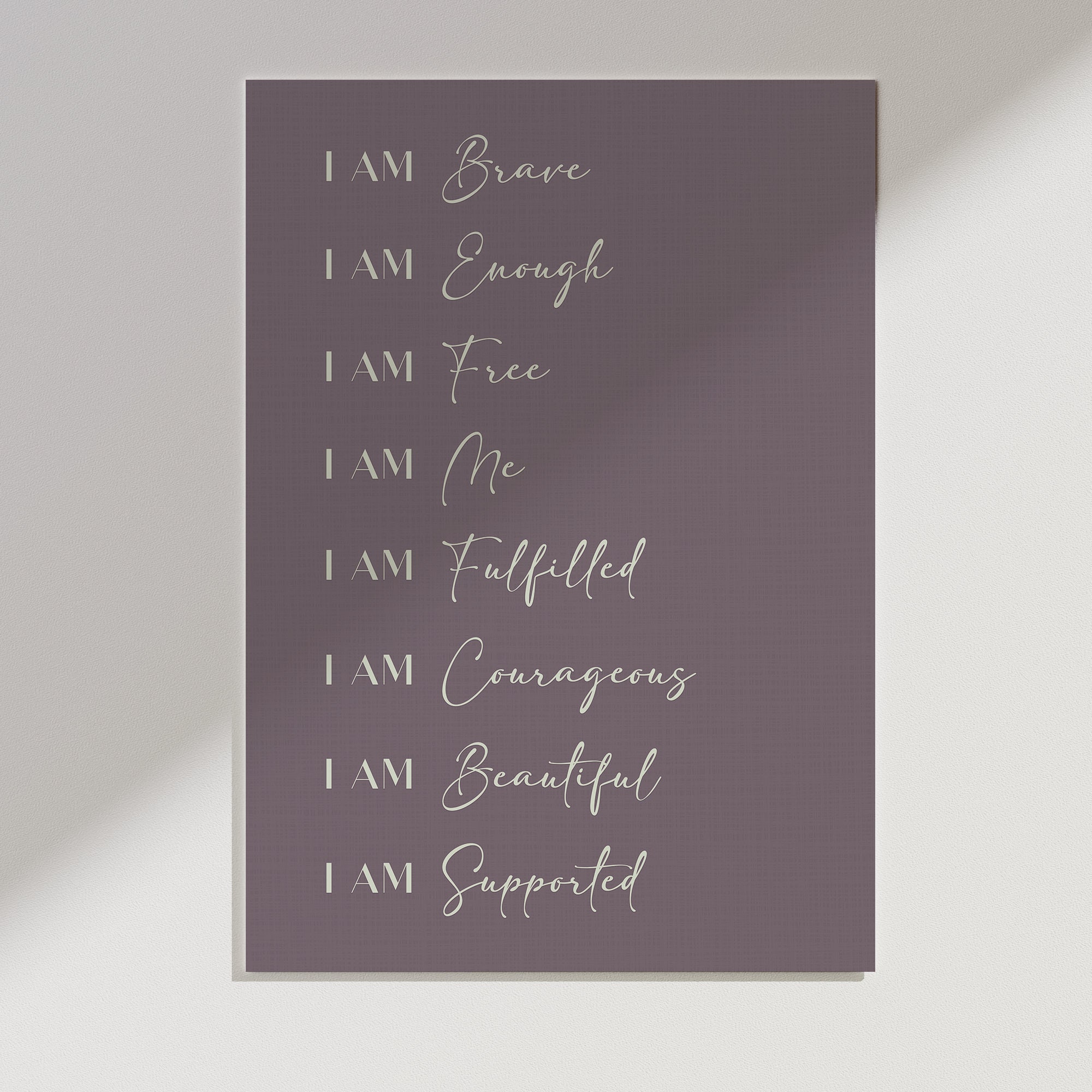 Custom Daily Affirmations Poster, Positive Affirmations Print, Custom ...