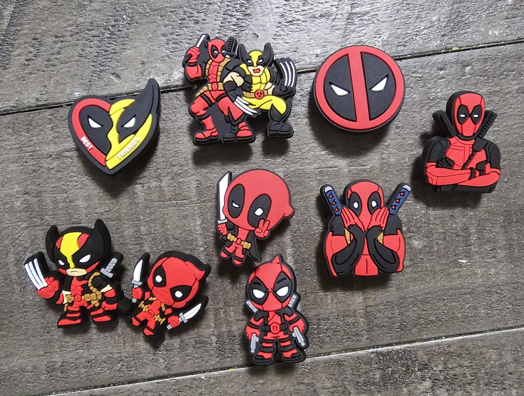 Character Croc Charms, Deadpool Croc Charms, Shoe Accessory - Etsy
