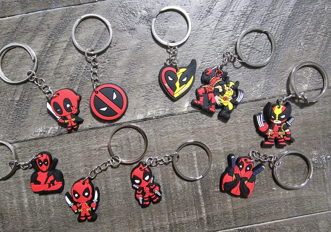 Character Keychain, Deadpool Keychain, Key Holder Accessory, Wolverine ...