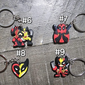 Character Keychain, Deadpool Keychain, Key Holder Accessory, Wolverine ...