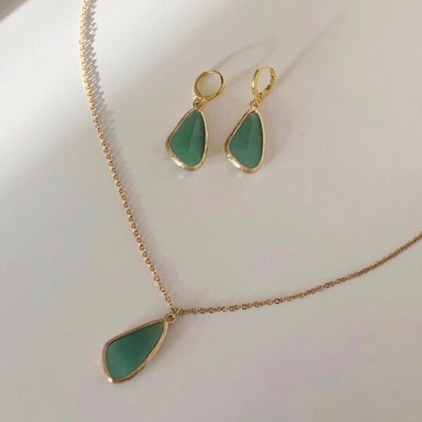 Green Teardrop - Etsy