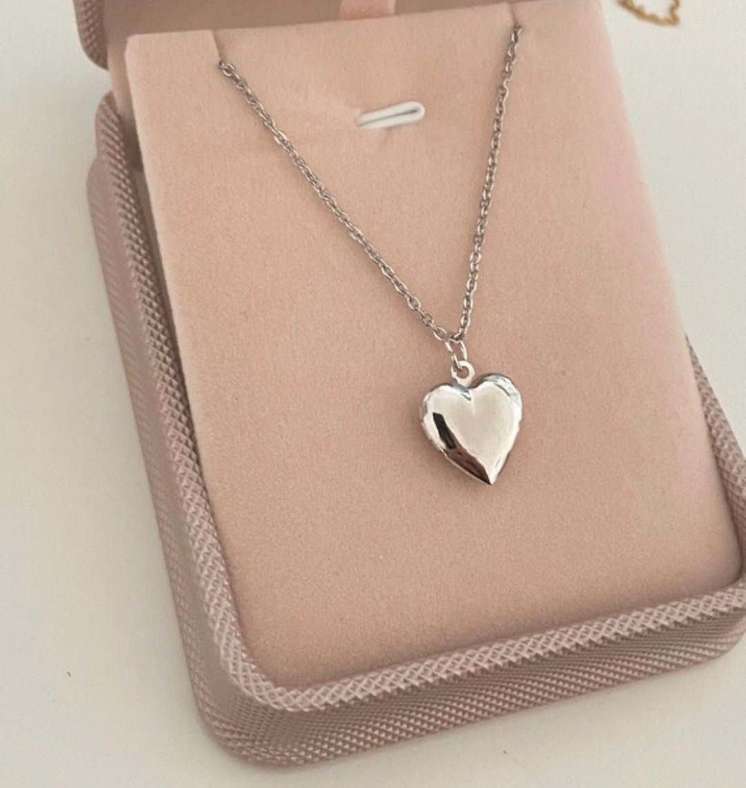 Silver Open Locket Necklace; Stainless Steel, Picture Locket - Etsy
