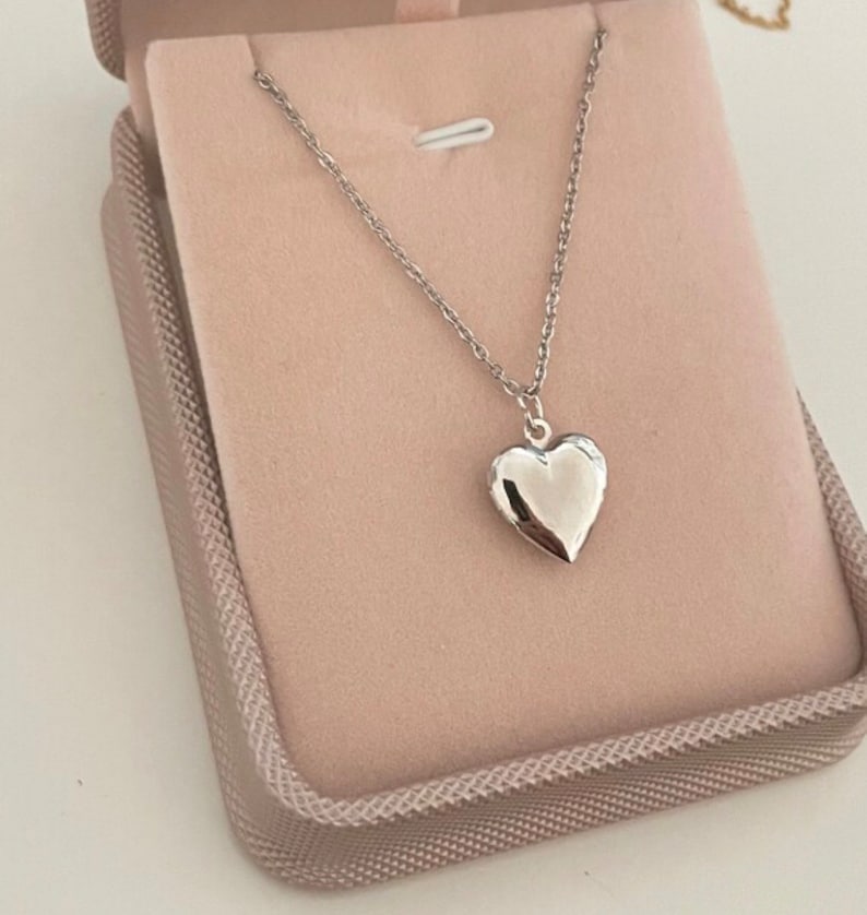 Silver Open Locket Necklace; Stainless Steel, Picture Locket - Etsy