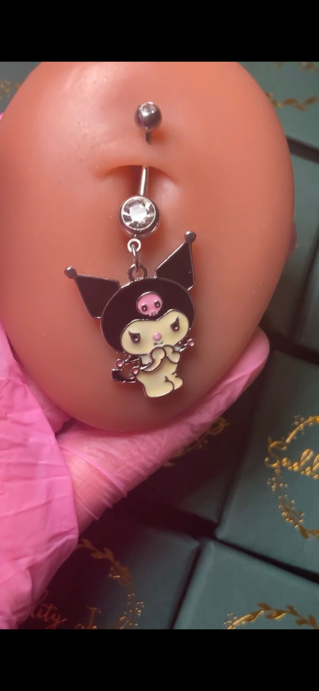 Kuromi Belly Ring - Etsy