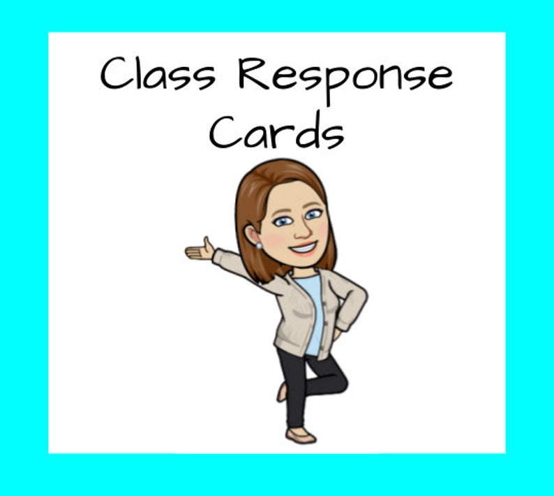 Class Response Cards - Etsy