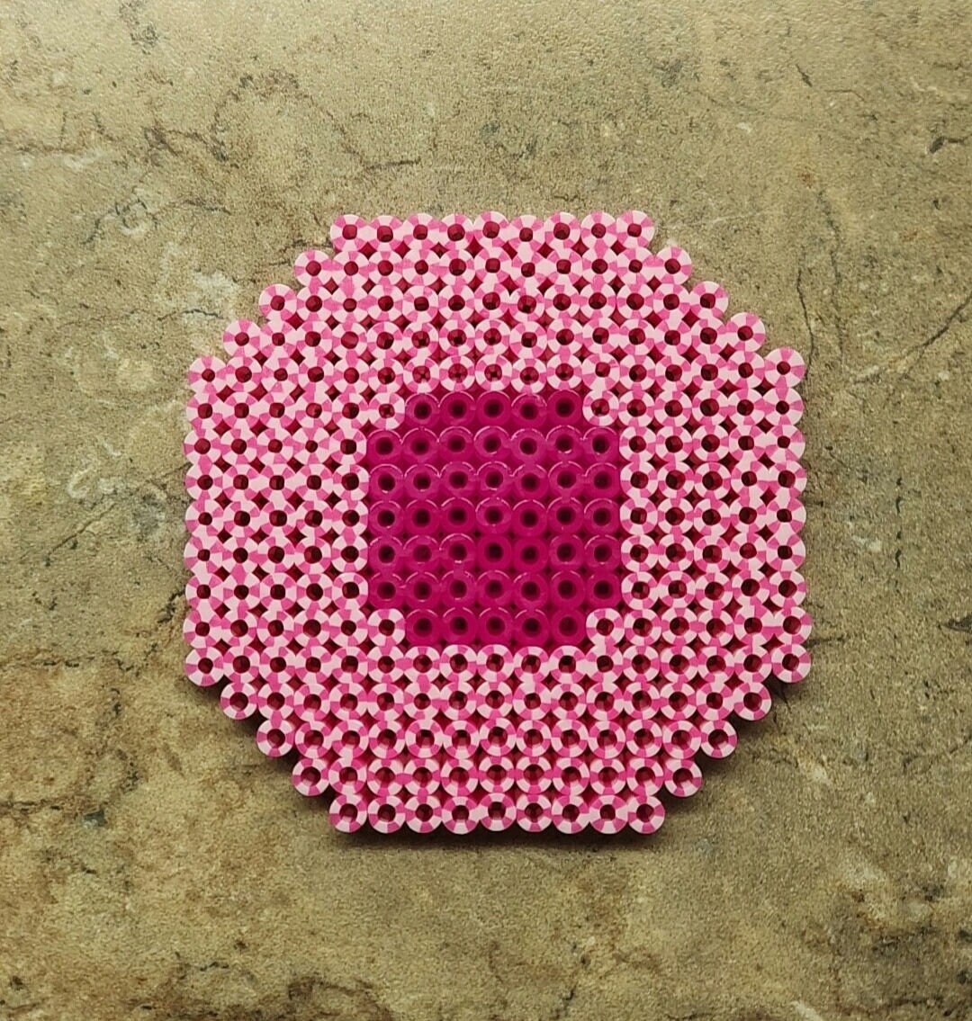 Flower Perler Bead Coaster - Etsy