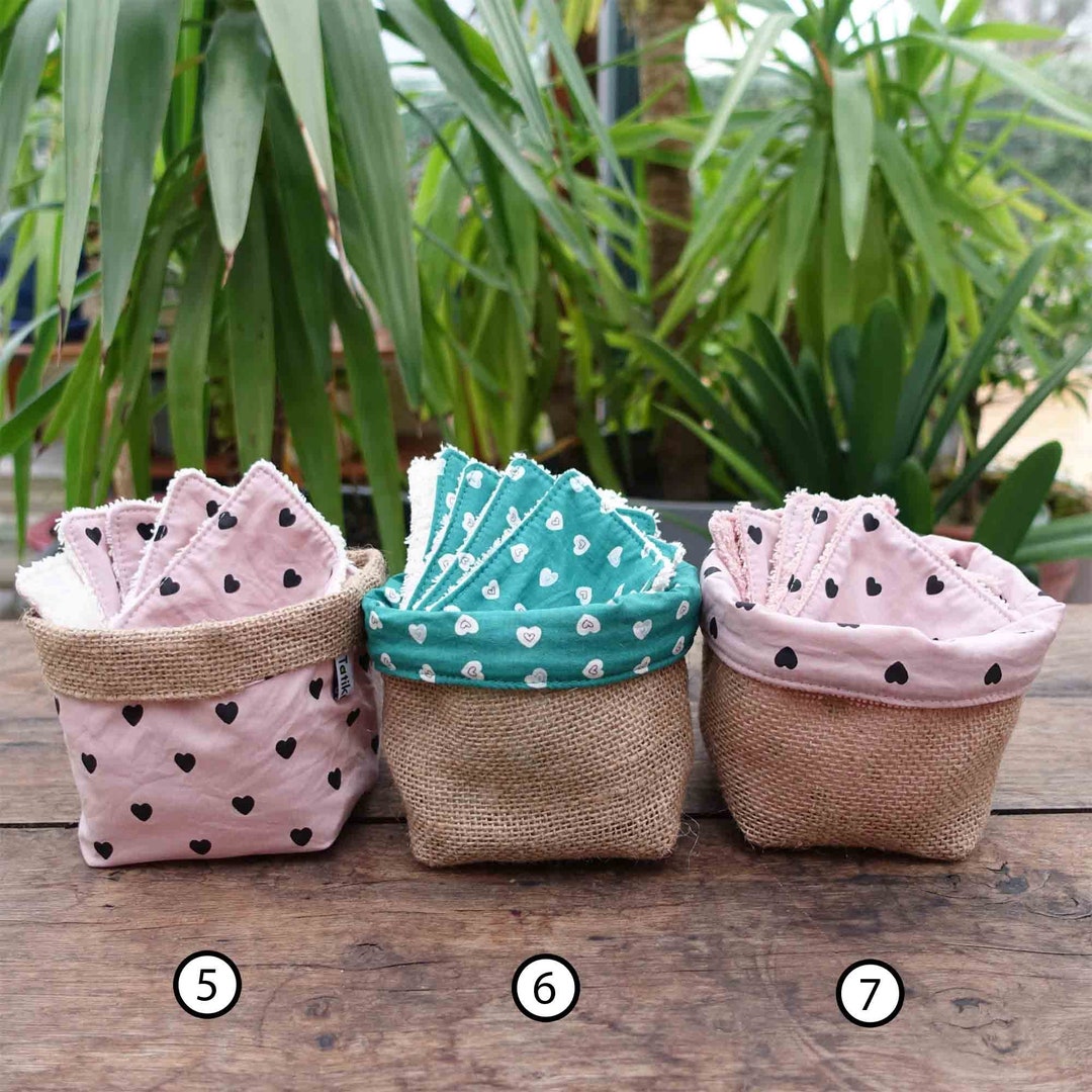 Reversible Storage Basket With Set of 5 Washable Wipes - Etsy