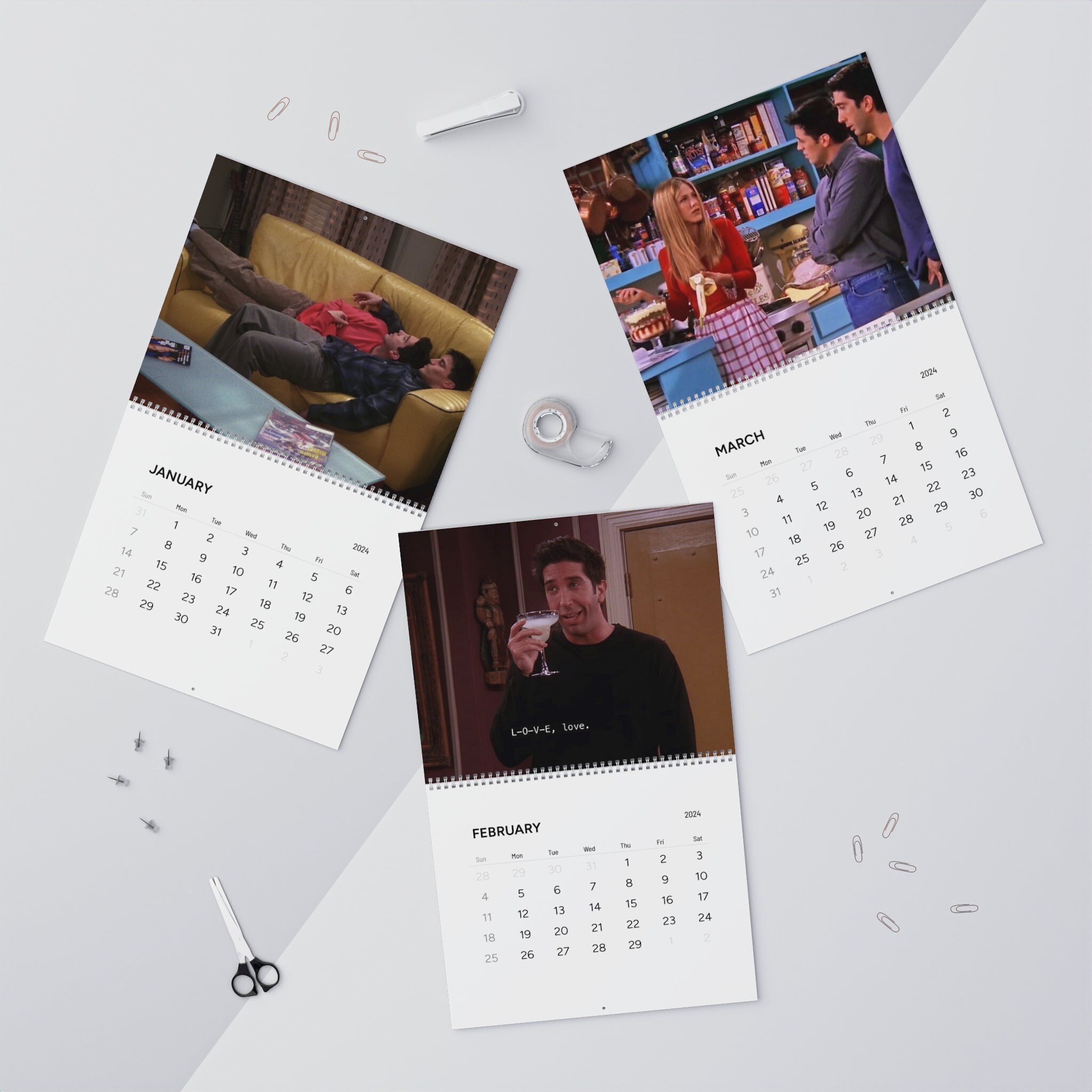 Calendar 2024 Friends,friends merch,friends calendar 2024,friends gifts ...