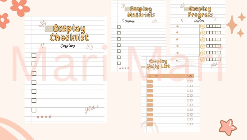 Cosplay Check List - Etsy