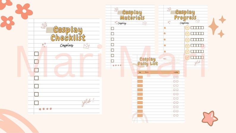 Cosplay Check List - Etsy