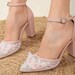 Rose Velvet Shoes, Wedding Shoes, Bridal Shoes, Dusty Rose Heels, Rose ...