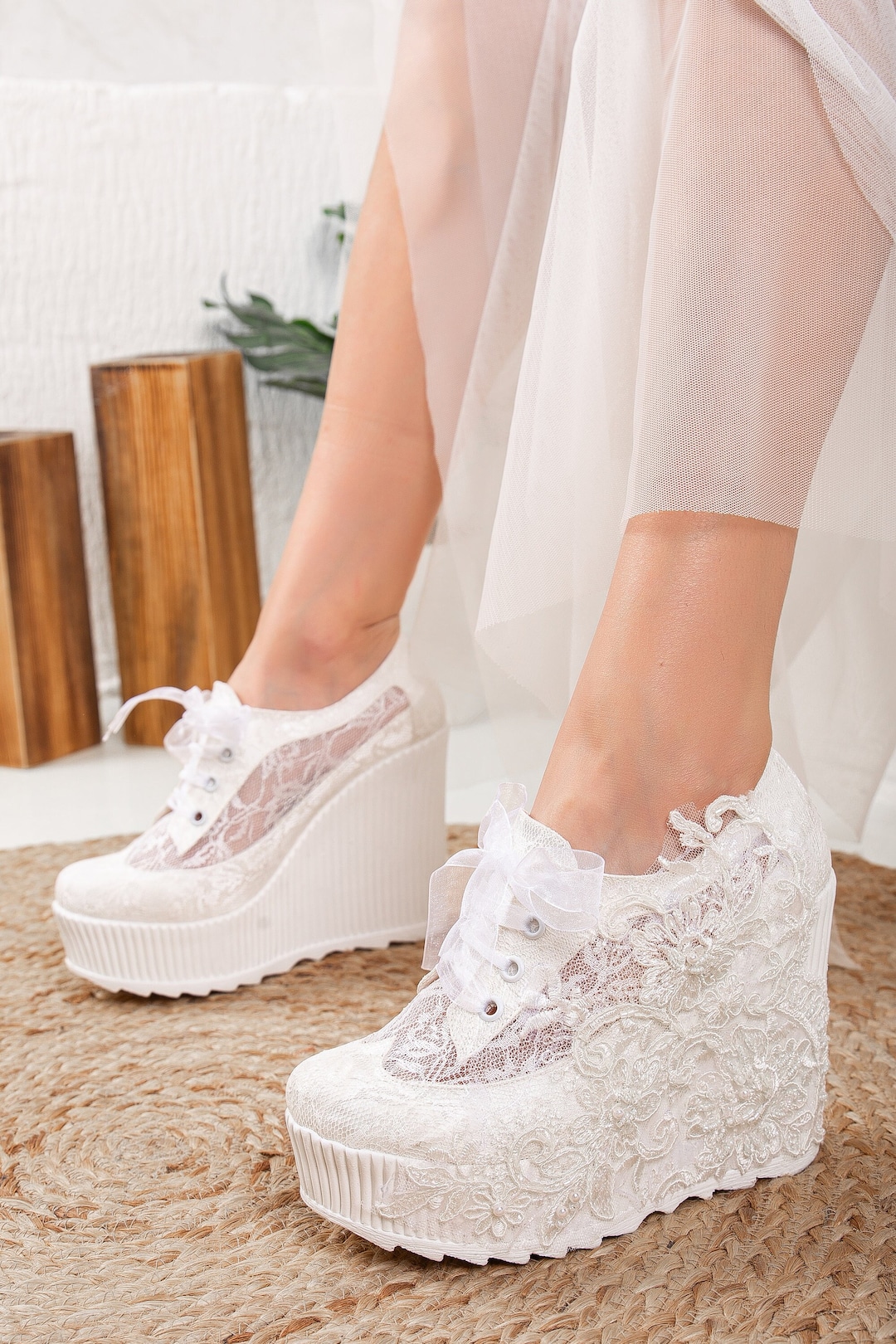 Wedding Sneakers, Bridal Sneakers, Platform Wedding Sneakers, Bride ...