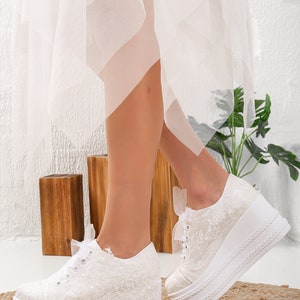 Wedding Sneakers, Bridal Sneakers, Wedding Shoes, Bride Sneakers, Lace ...