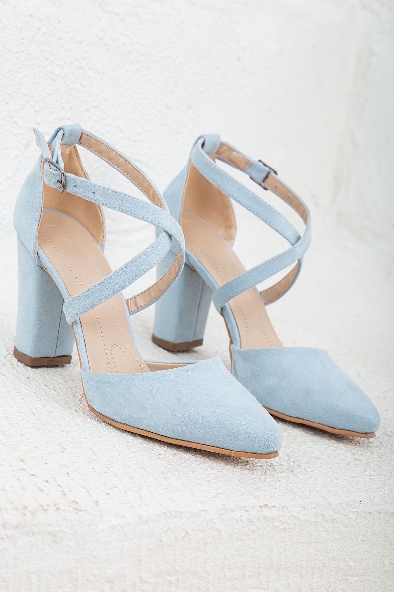 Blue Wedding Shoes, Blue Suede Shoes, Wedding Shoes, Blue High Heels ...