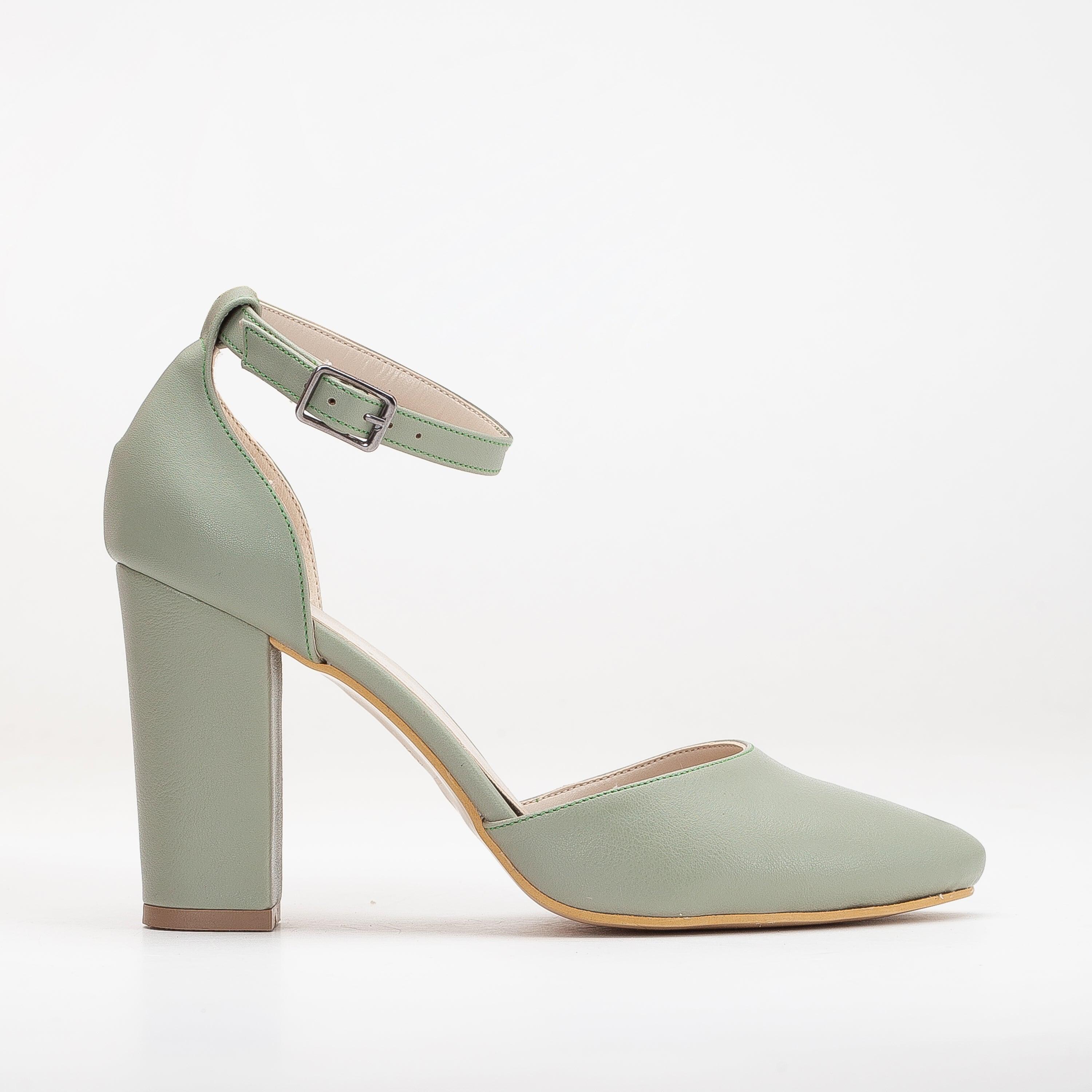 Sage Green Wedding Shoes With Pearls, Green Wedding Heels, Shoes for ...