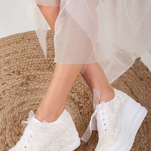 Wedding Sneakers, Bridal Sneakers, Wedding Shoes, Bride Sneakers, Lace ...