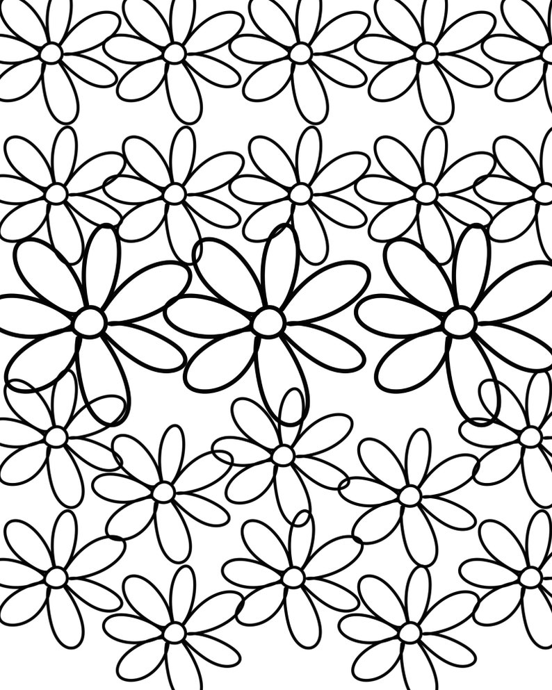 Printable Easy Abstract Coloring Sheets - Etsy