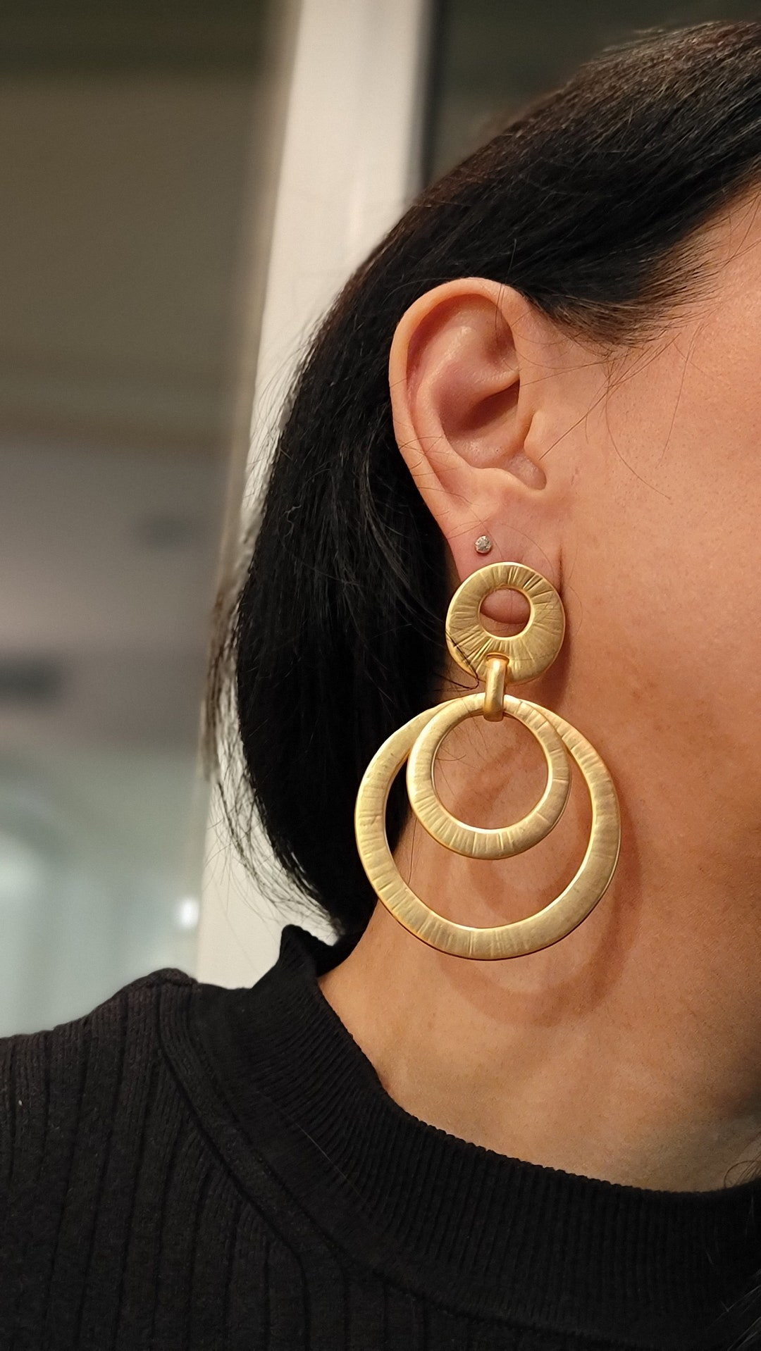 Three Circle African Style Earrings Bohomian Gold Gift for Her ...