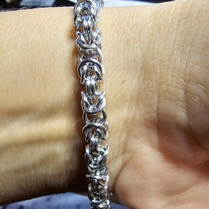 Custom Triple Moon Goddess Chainmail Bracelet, Witchy Wiccan Jewelry ...