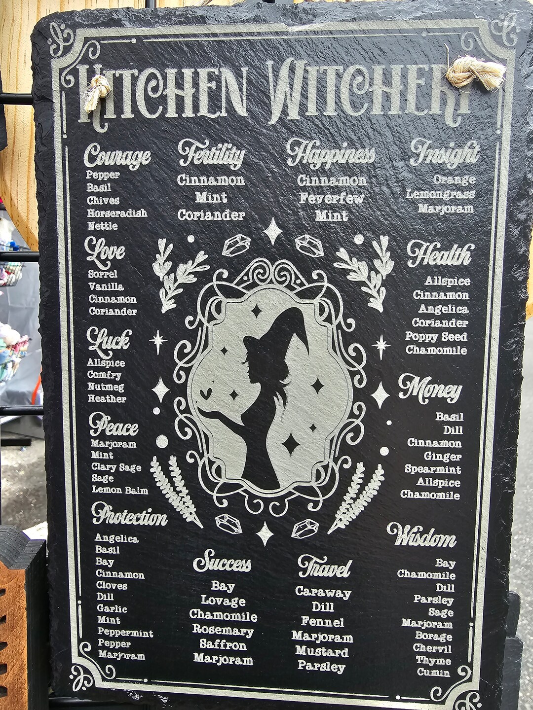 Kitchen Witchery, Witch's Kitchen, Laser Engraved Slate Sign, Halloween ...