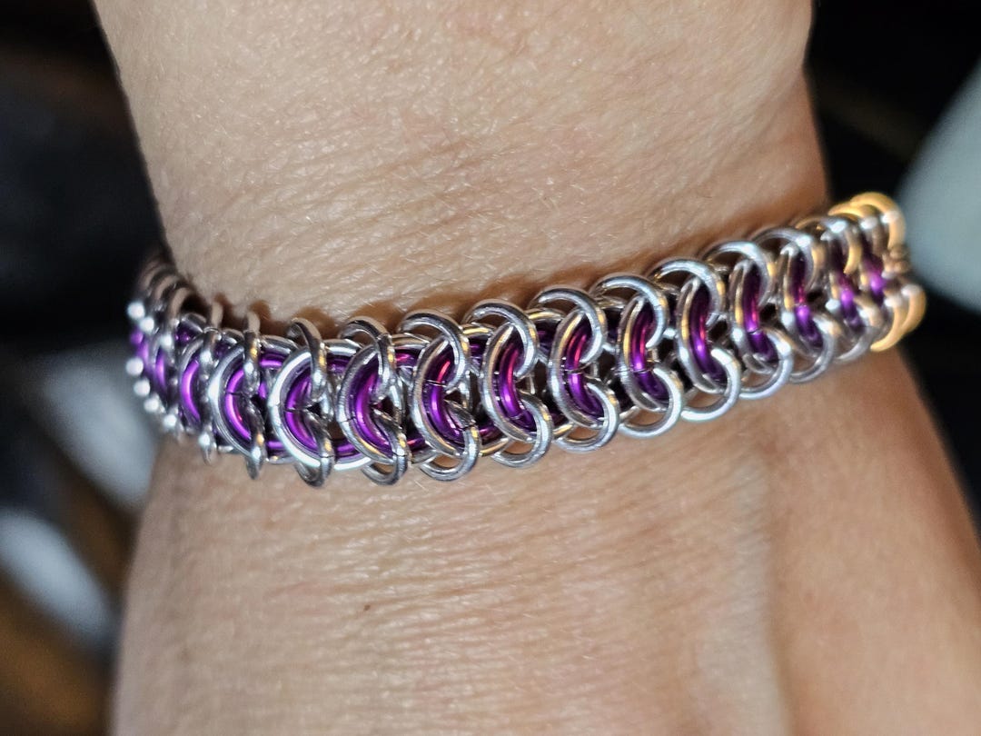 Custom Vertebrae Chainmail Bracelet or Anklet Multiple Anodized ...