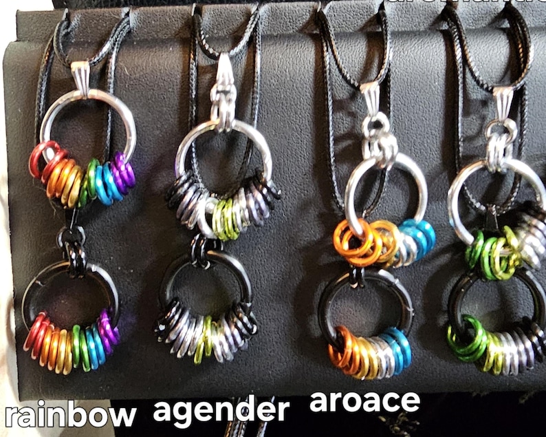 Customizable LGBTQIA Flag Minimalist Necklace Lightweight Aluminum ...