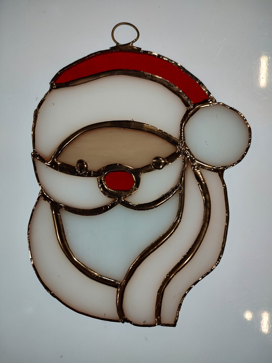 Stained Glass Santa Christmas Ornament/sun Catchers - Etsy