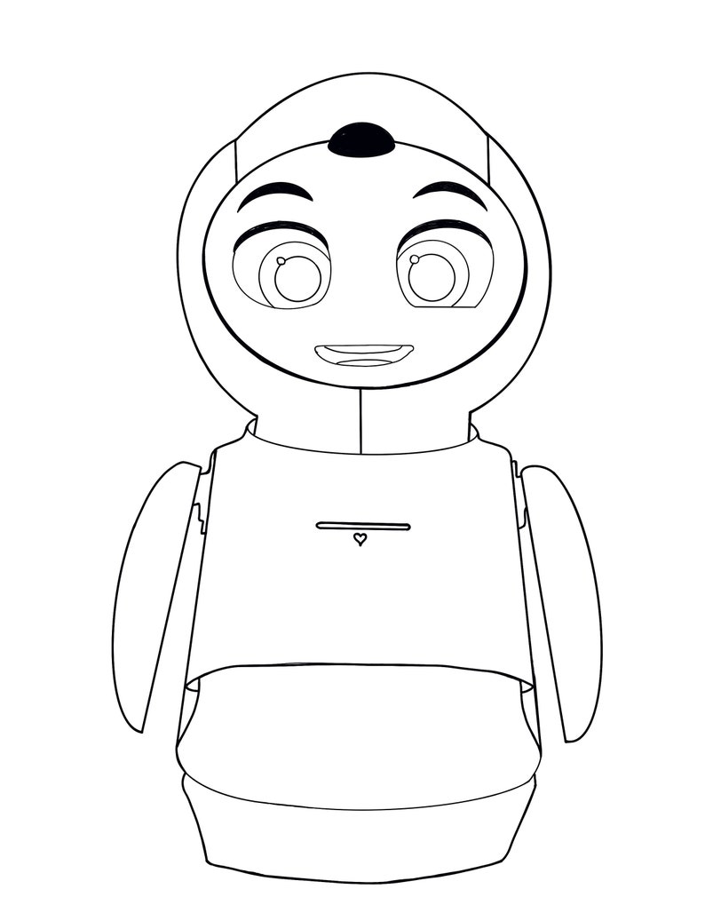 Moxie Robot Coloring Page Download PDF - Etsy