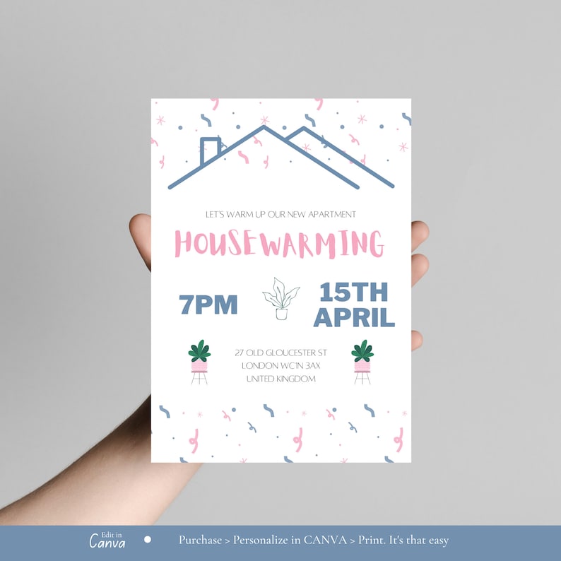 Editable House Warming Invitation, House Warming Party, Modern ...