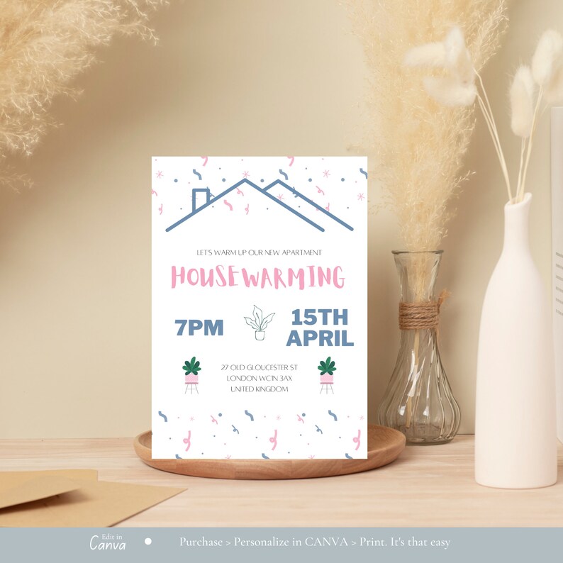 Editable House Warming Invitation, House Warming Party, Modern ...