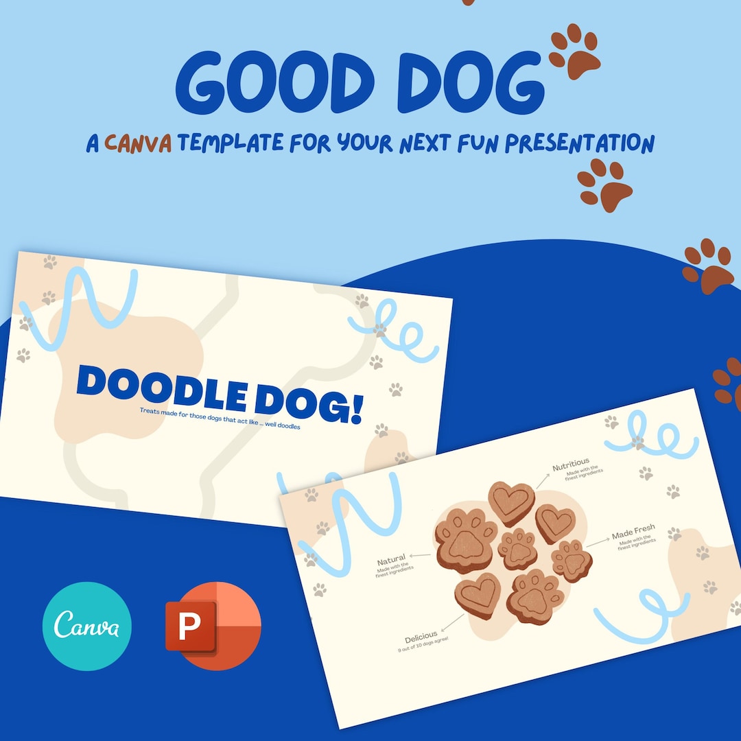 Good Dog Presentation Template, Canva Presentation Template, Creative ...