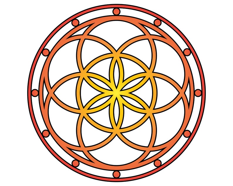 Seed of Life SVG: Crystal Grid Laser Cut Template (digital Files) - Etsy