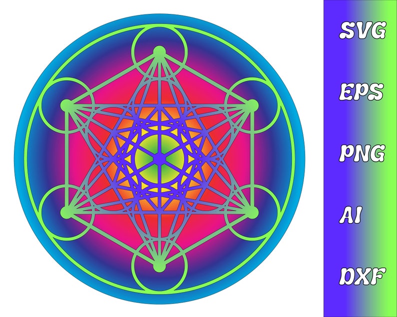 Metatron's Cube SVG: Sacred Geometry Crystal Grid (digital File) - Etsy