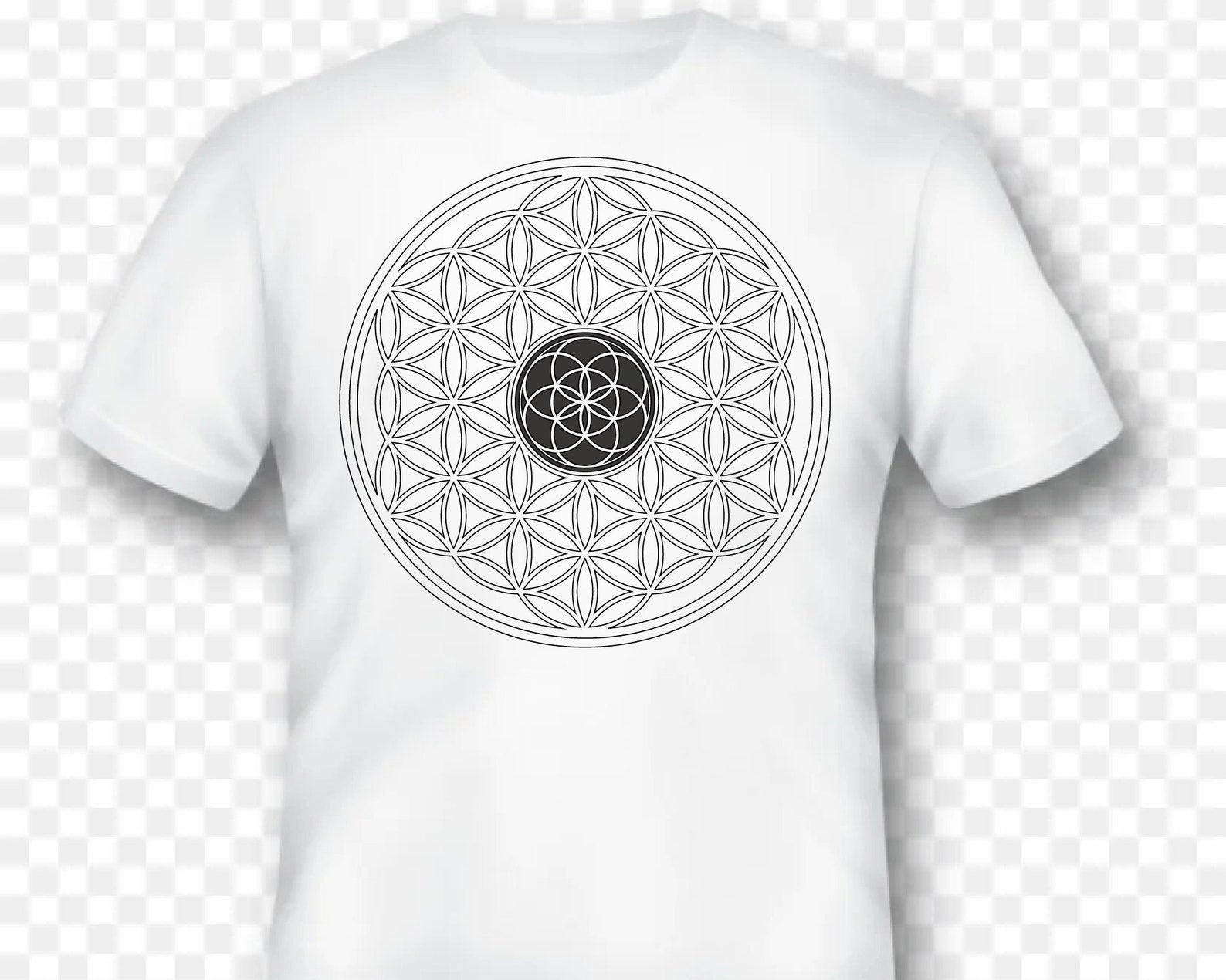 Flower of Life Crystal Grid Template: Sacred Geometry SVG PNG (digital ...