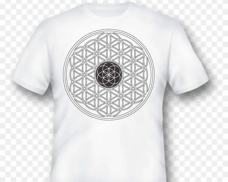 Crystal Grid Template - Flower of Life With Seed of Life SVG | Sacred ...