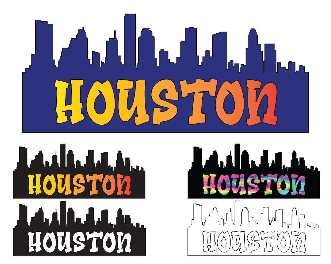 Houston Skyline SVG: Astros Colors, Cityscape Art (digital Files) - Etsy