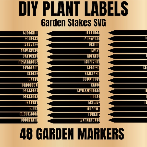 Wood Garden Stakes Svg - Etsy