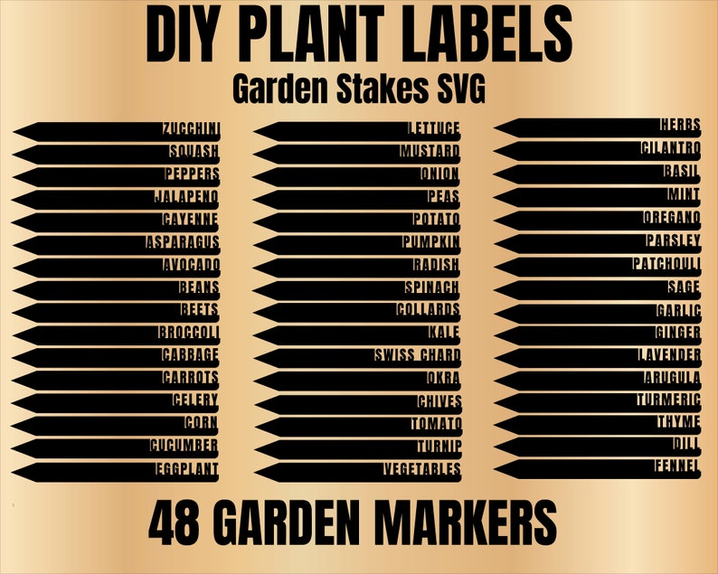 Garden Stakes SVG Laser Cut File, Garden Stakes Gift for Gardeners ...