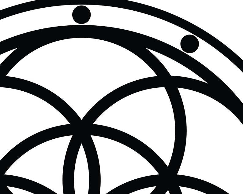 Seed of Life Metaphysical SVG, Crystal Grid Laser Cut Template DXF File ...