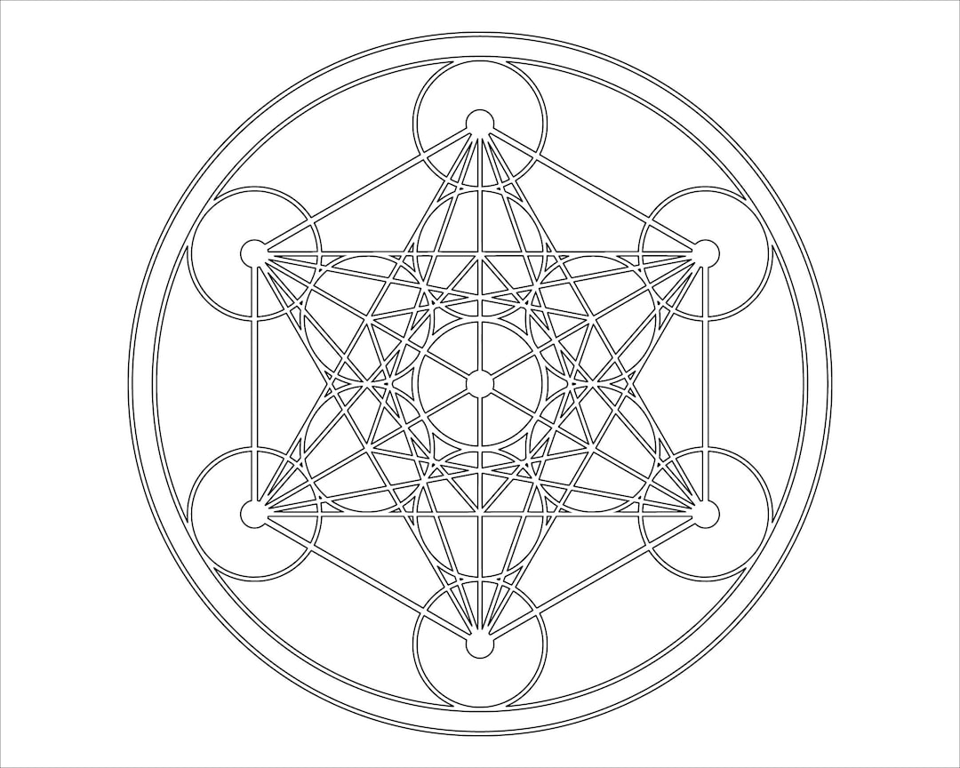 Metatrons Cube SVG, Metatron’s Cube PNG, Metatrons Cube Wall Clip Art ...
