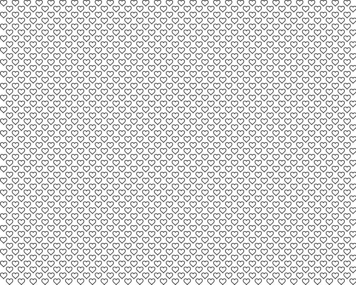 Heart Pattern SVG Simple Hearts Pattern - Outlined Hearts Background ...