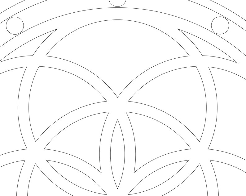 Seed of Life Metaphysical SVG, Crystal Grid Laser Cut Template DXF File ...