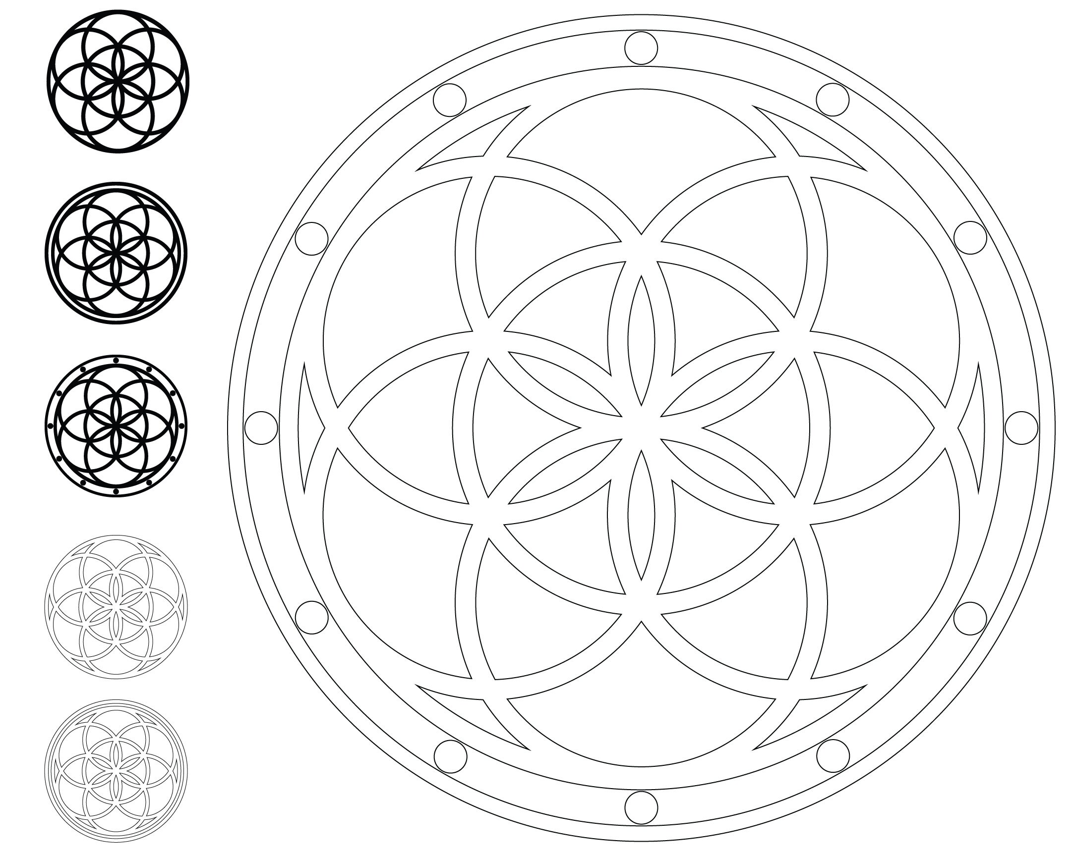 Seed of Life SVG: Crystal Grid Laser Cut Template (digital File) - Etsy