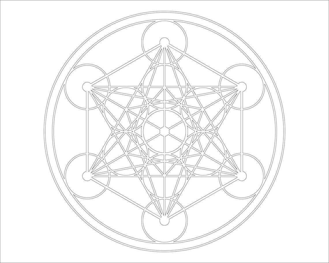 Metatrons Cube SVG, Metatron’s Cube PNG, Metatrons Cube Wall Clip Art ...