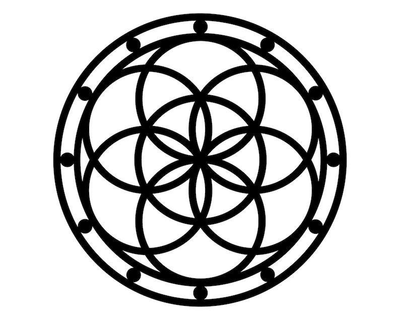 Seed of Life SVG Sacred Geometry Wall Art Crystal Grid Template for ...