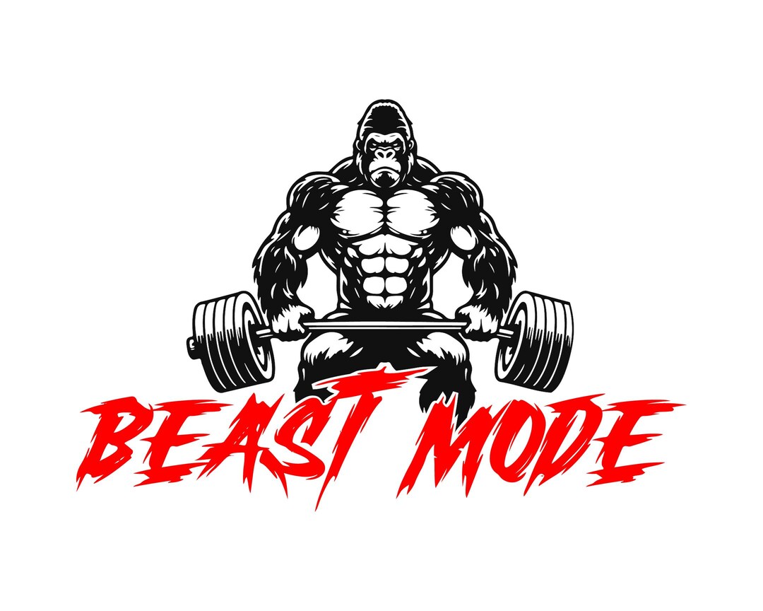 Workout SVG - Beast Mode Gorilla Deadlift PNG - Powerlifting Gym SVG ...