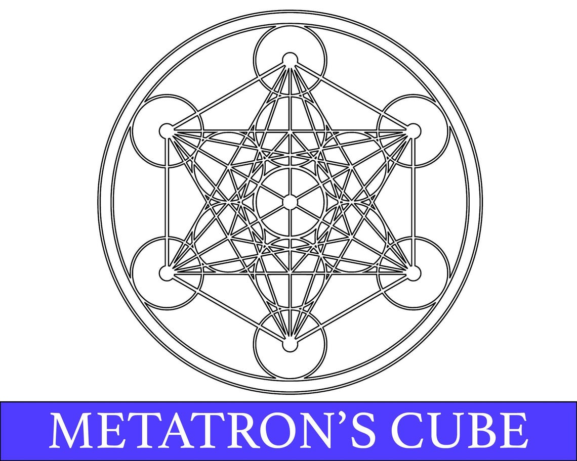 Metatrons Cube SVG, Metatron’s Cube PNG, Metatrons Cube Wall Clip Art ...